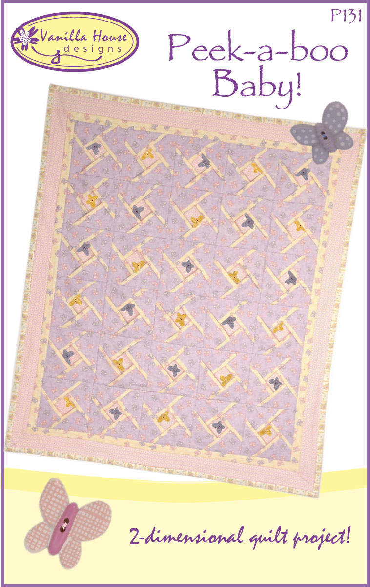 P131 Peek-a-boo Baby! quilt - Vanilla House Designs